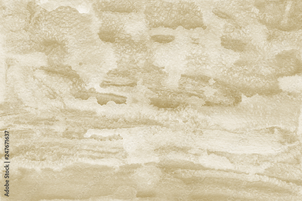 Watercolor yellow texture with abstract washes and brush strokes on the ...