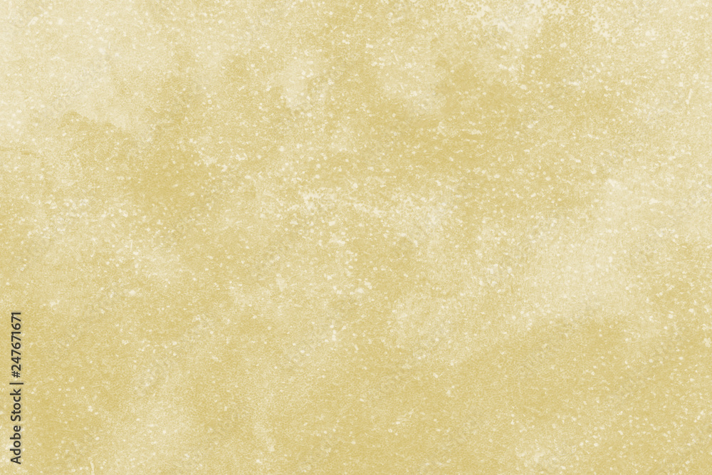 Watercolor yellow texture with abstract washes and brush strokes on the ...