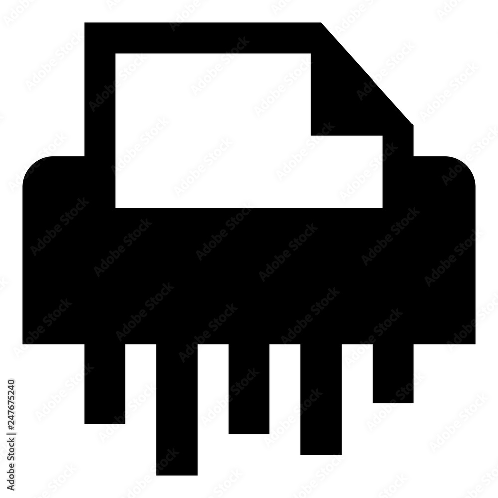 Paper Shredder Vector Icon Stock Vector | Adobe Stock