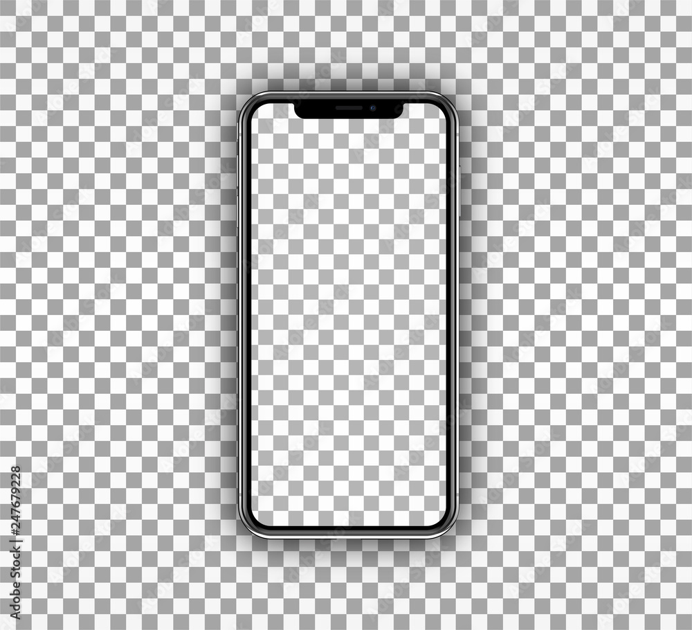 Smartphone Mockup - Realistic Mobile Device Template with Transparent ...