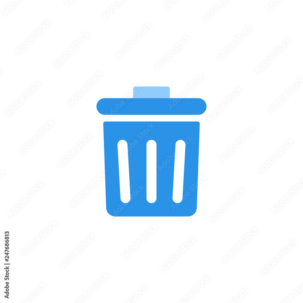 delete icon vector blue monochrome color Stock Vector | Adobe Stock
