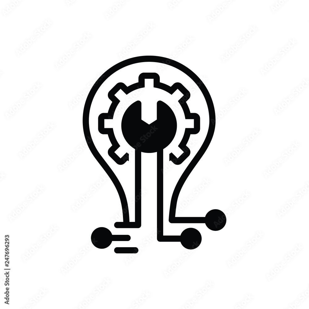 Black solid icon for skill ability Stock Vector | Adobe Stock