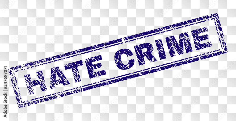 HATE CRIME stamp seal watermark with rubber print style and double ...