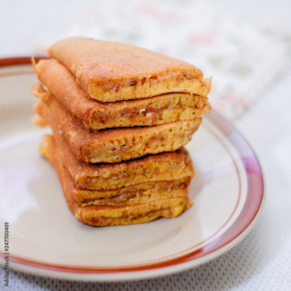 Malaysian's local food, Kuih Apam Balik or Kuih Terang Bulan, shoot ...