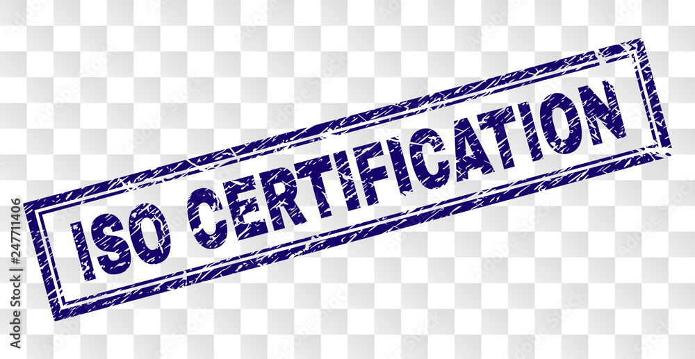 ISO CERTIFICATION stamp seal print with rubber print style and double ...