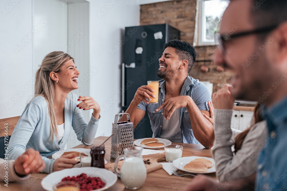 People Eating Pancakes
