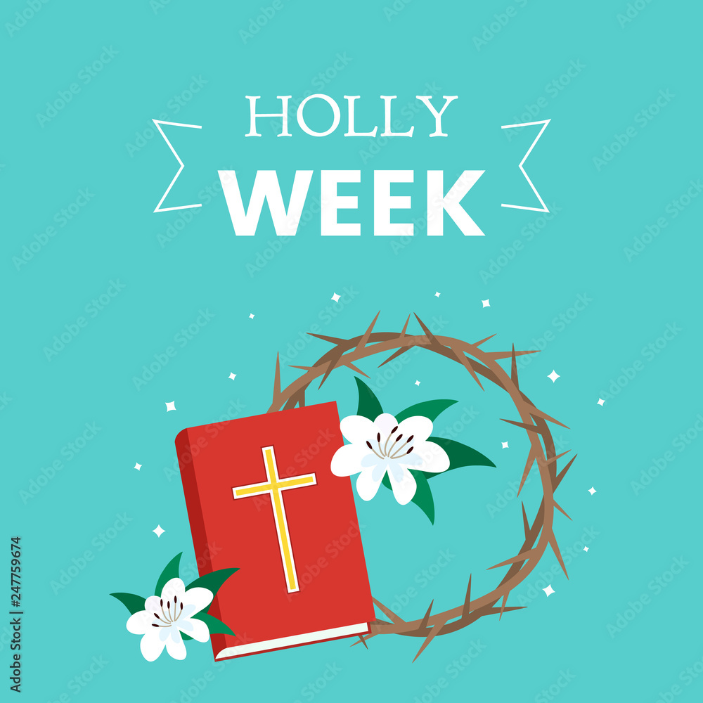 Postcard holy week before Easter, Lent and Palm Sunday, Good Friday ...