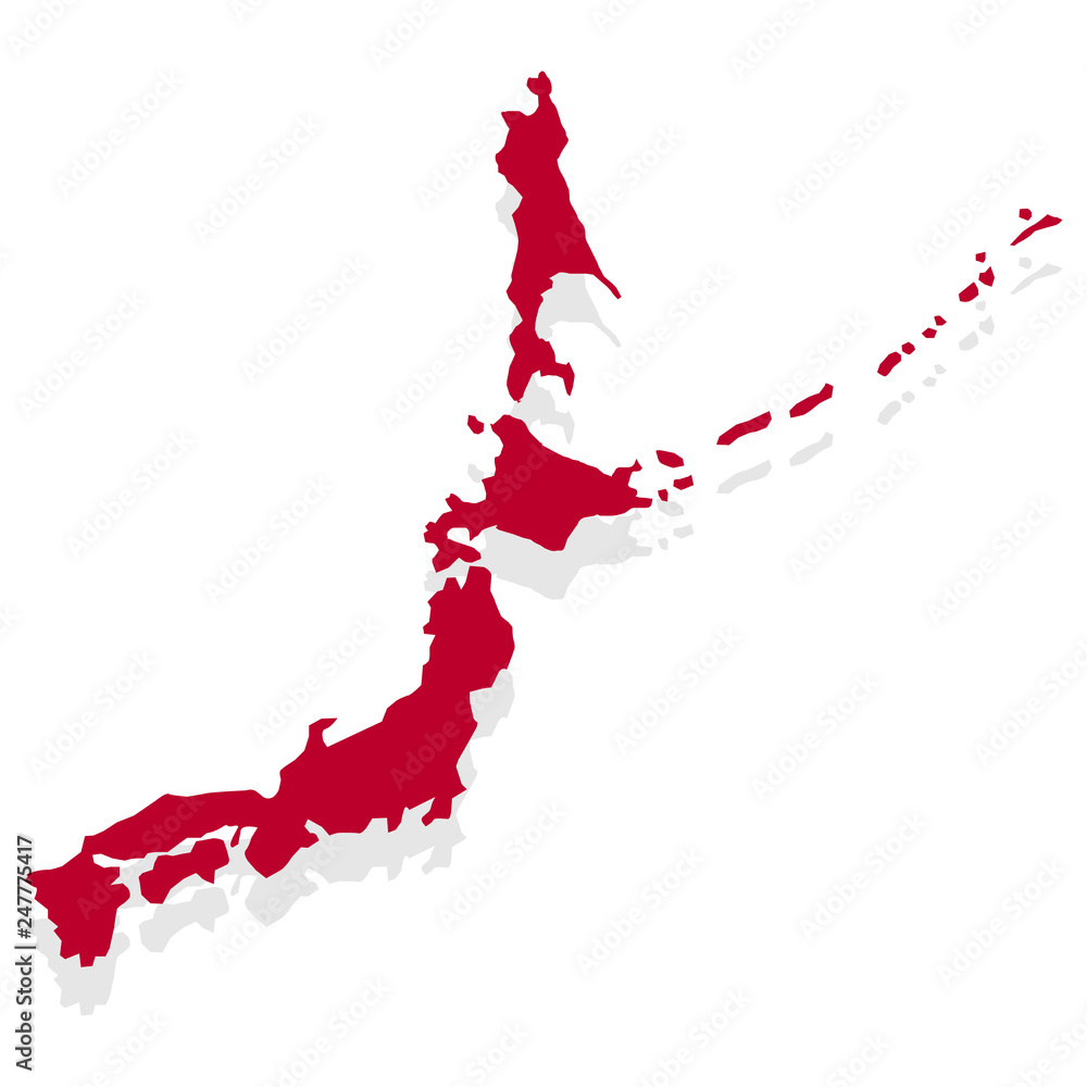 Japan map with northern territory Stock Vector | Adobe Stock