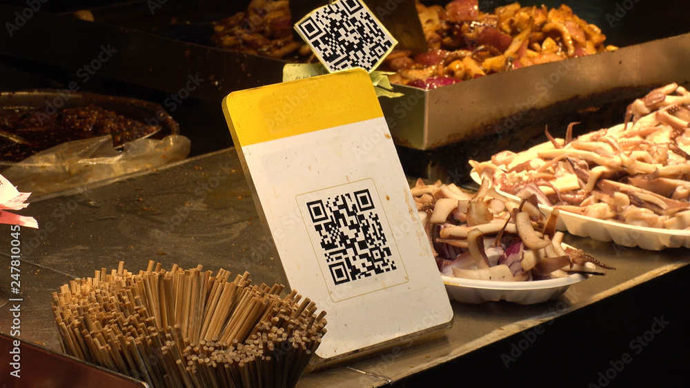 QR CODE (CAN NOT SCAN THIS) to make a cashless payment via smart phone ...