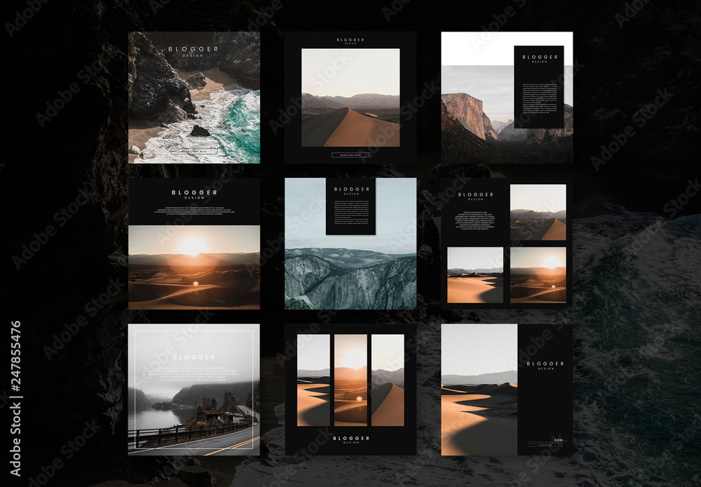 Social Media Square Layouts Stock Template | Adobe Stock