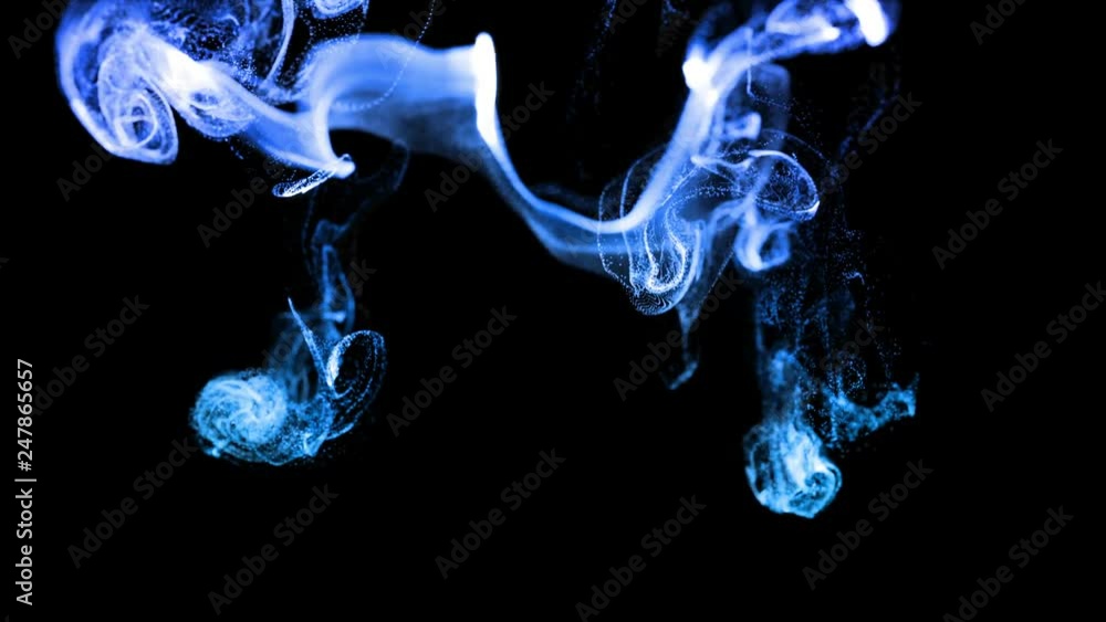 Stockvideo 3d ink effect advection in 4k. Glitter in stream of ...