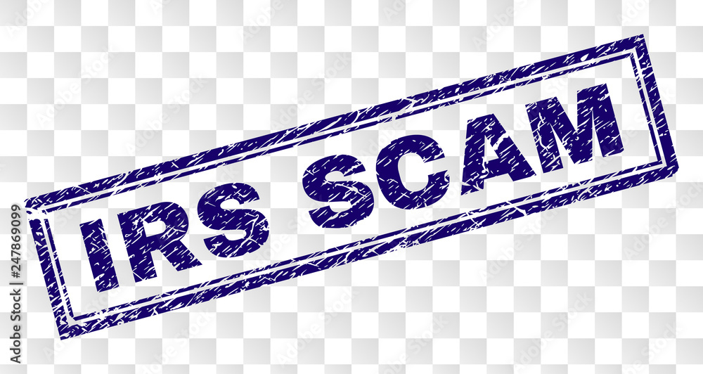 IRS SCAM stamp seal print with rubber print style and double framed ...