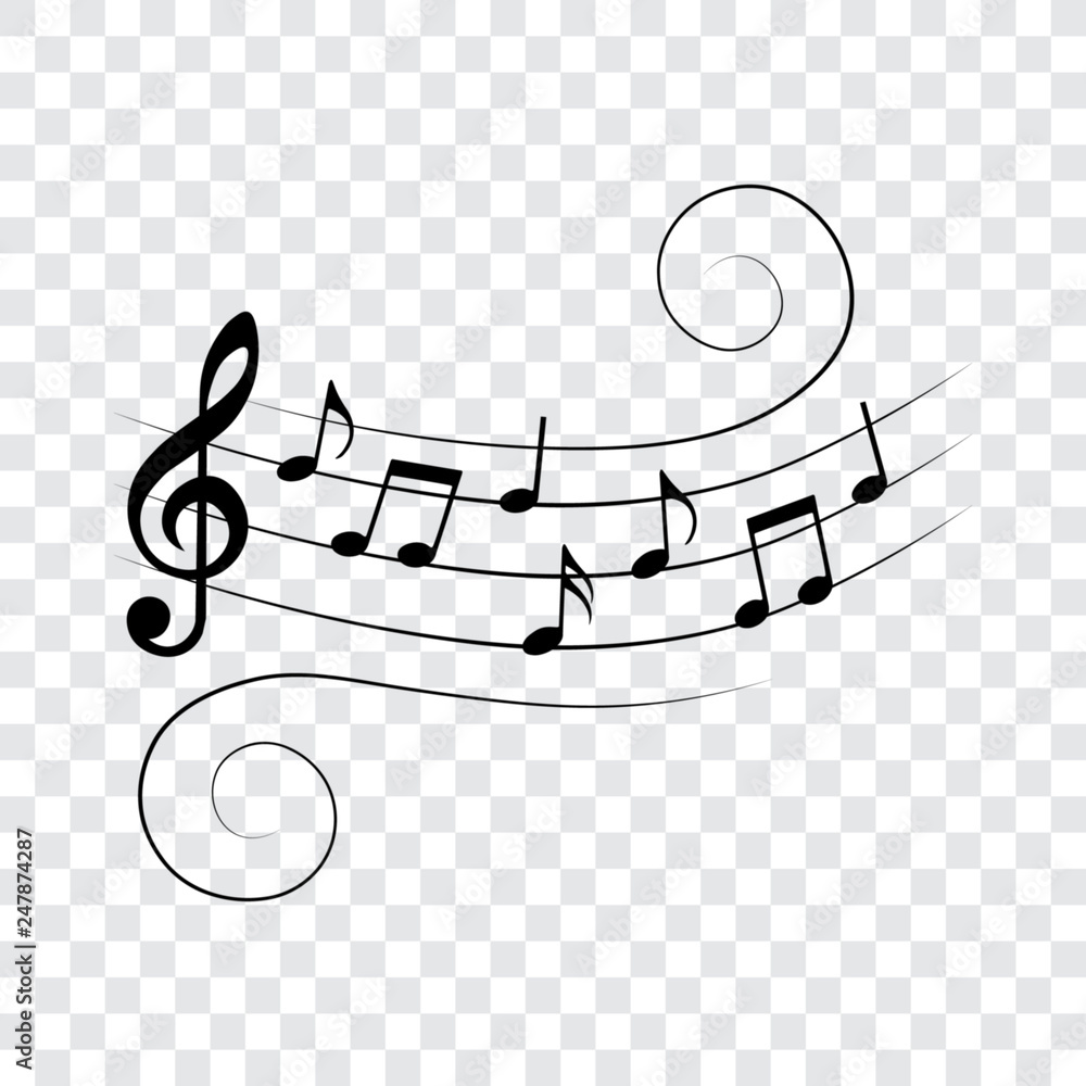Wavy Music Notes