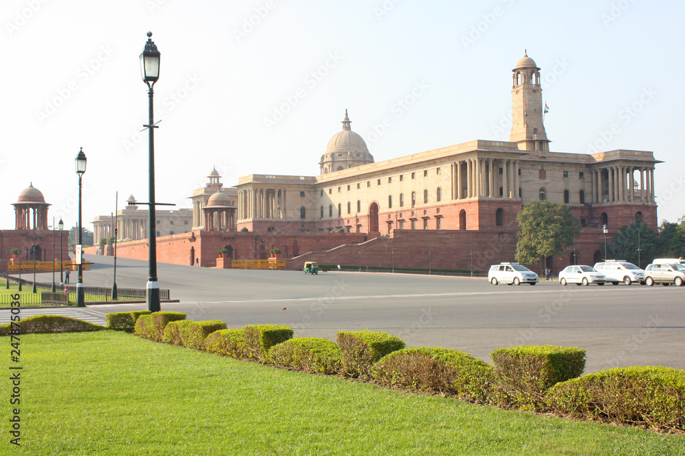 Indian Government buildings, Raj Path, New Delhi, India Stock Photo ...