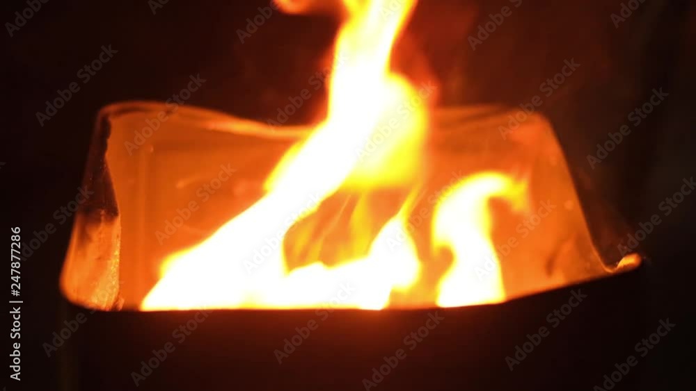 Real Camp Fire Flame Full HD. Teneke i√ßinde yanan kamp atesi Full HD ...