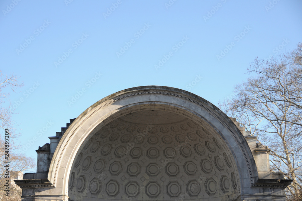 The dome of the iconic Naumburg Bandshell located inside New York City ...