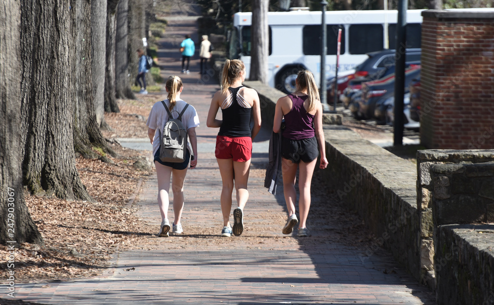 College Girls Running Trail