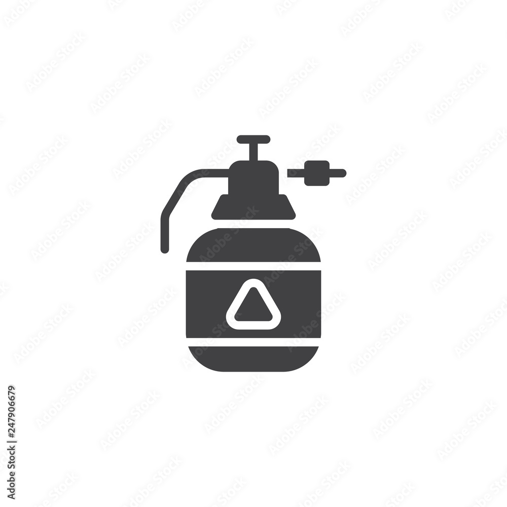 Insect repellent dispenser bottle vector icon. filled flat sign for mobile concept and web ...