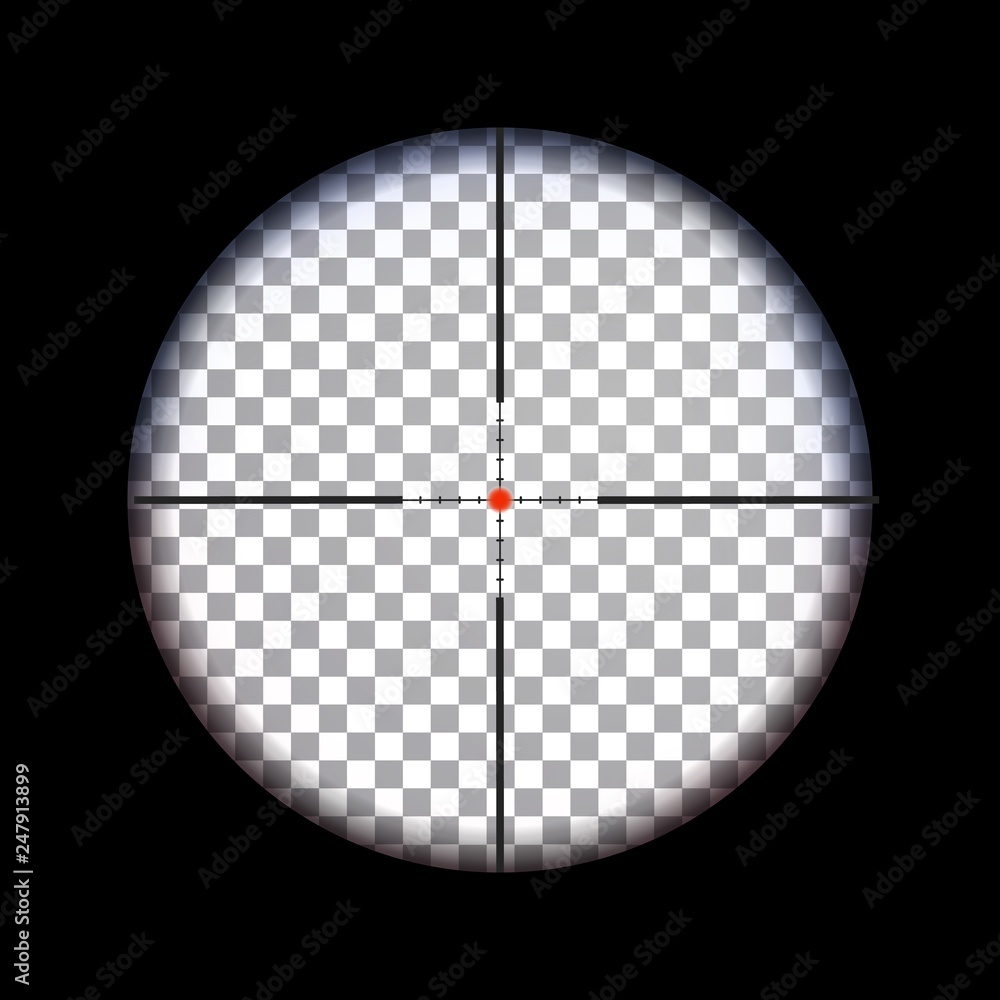 Vecteur Stock View through Sniper scope with scale for aiming vector ...