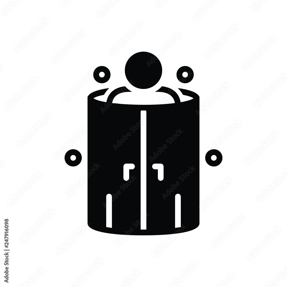 Black solid icon for cryotherapy Stock Vector | Adobe Stock