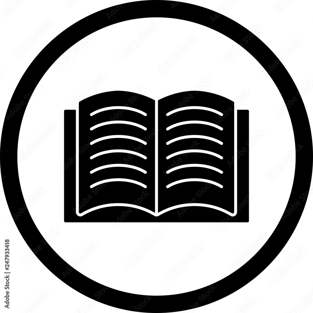 Vector Open Book Icon Stock Vector | Adobe Stock