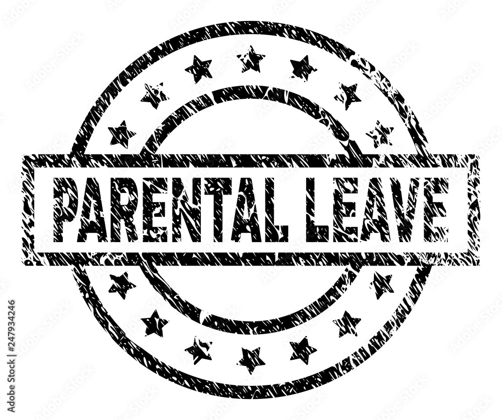 Vetor de PARENTAL LEAVE stamp seal watermark with distress style ...