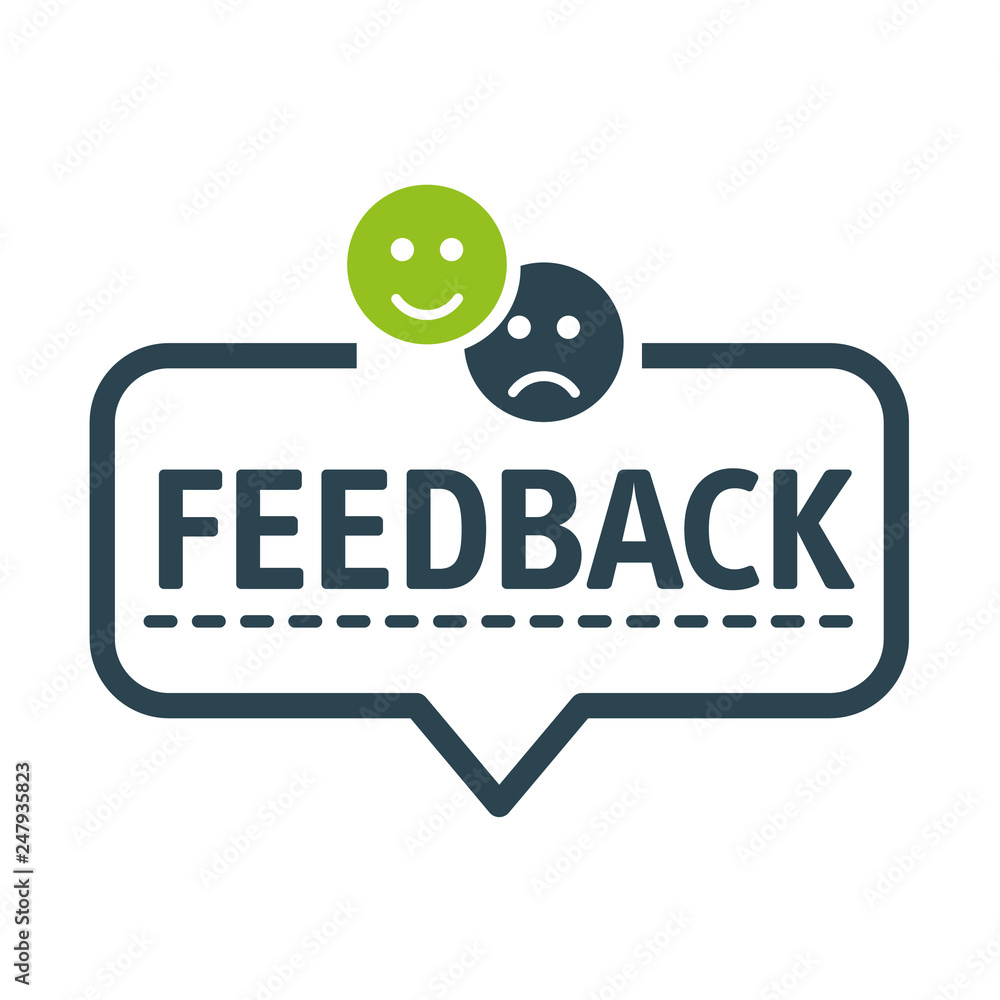 Speech bubble FEEDBACK Vector Illustration Stock Vector | Adobe Stock
