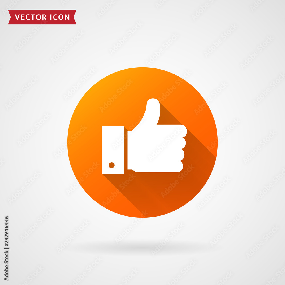 Thumbs Up Icon Flat