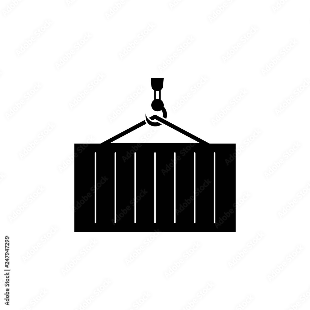 Container Icon Vector. Perfect Black pictogram illustration on white ...