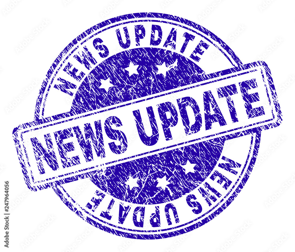NEWS UPDATE stamp seal watermark with grunge texture. Designed with ...