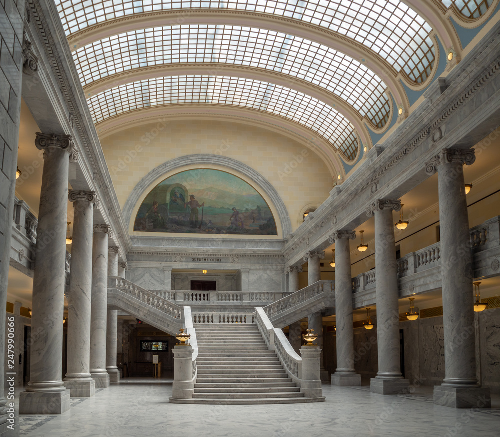 State of Utah Capitol hill complex in Salt Lake City, historic exterior ...