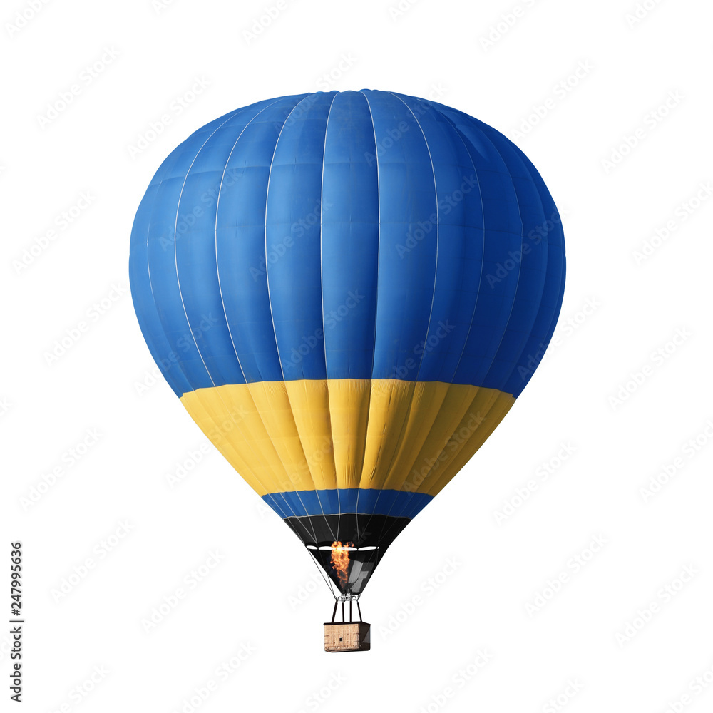 Bright colorful hot air balloon on white background Stock Photo | Adobe ...