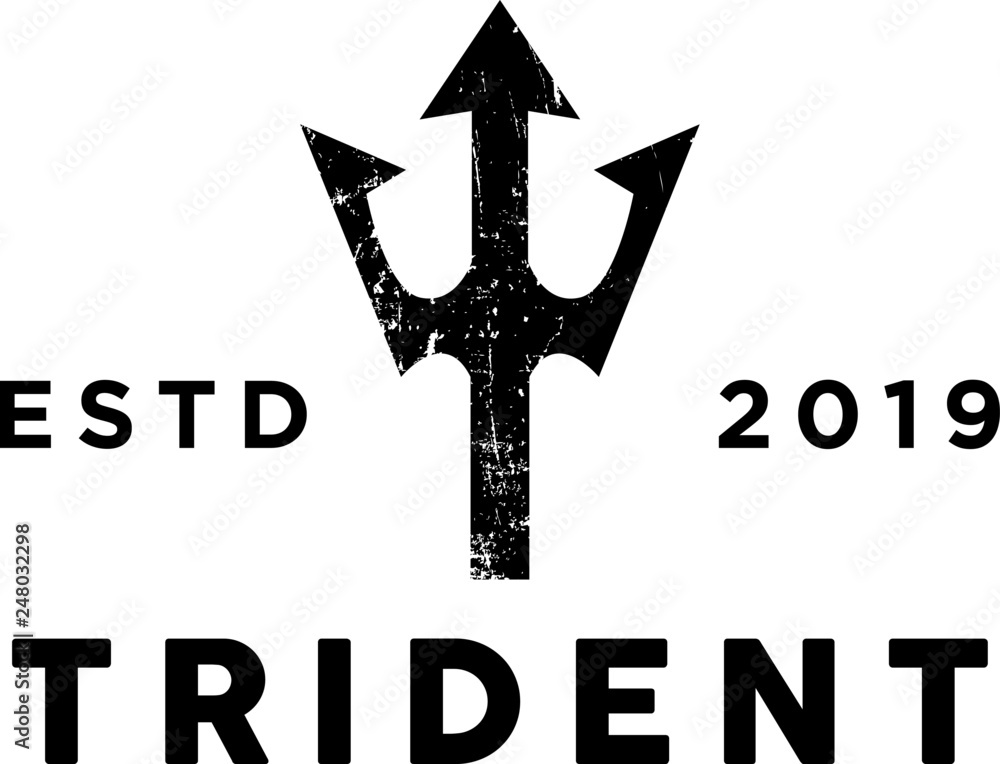 Trident Logo Design Inspiration Stock Vector | Adobe Stock