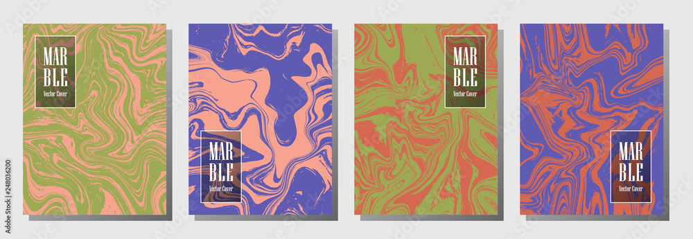 Modern journal layouts set. Graphic design for binder template ...