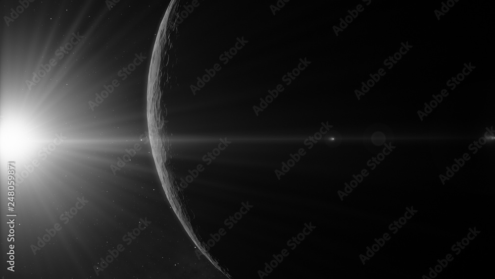 Half Moon Background / Realistic moon / The Moon is an astronomical ...