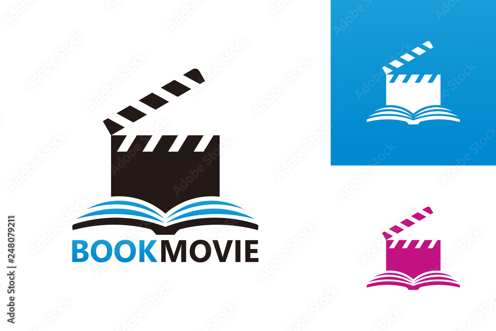 Book Movie Logo Template Design Vector, Emblem, Design Concept ...