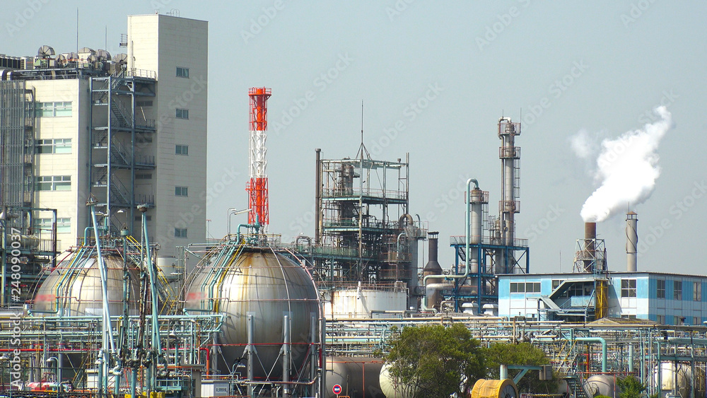KAWASAKI, TOKYO, JAPAN - CIRCA MAY 2018 : Scenery of INDUSTRIAL FACTORY ...