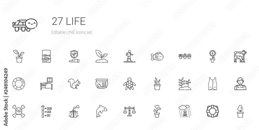 life icons set Stock Vector | Adobe Stock