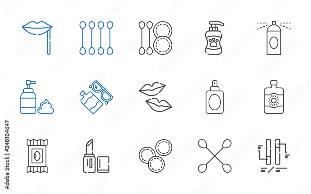 cosmetic icons set Stock Vector | Adobe Stock
