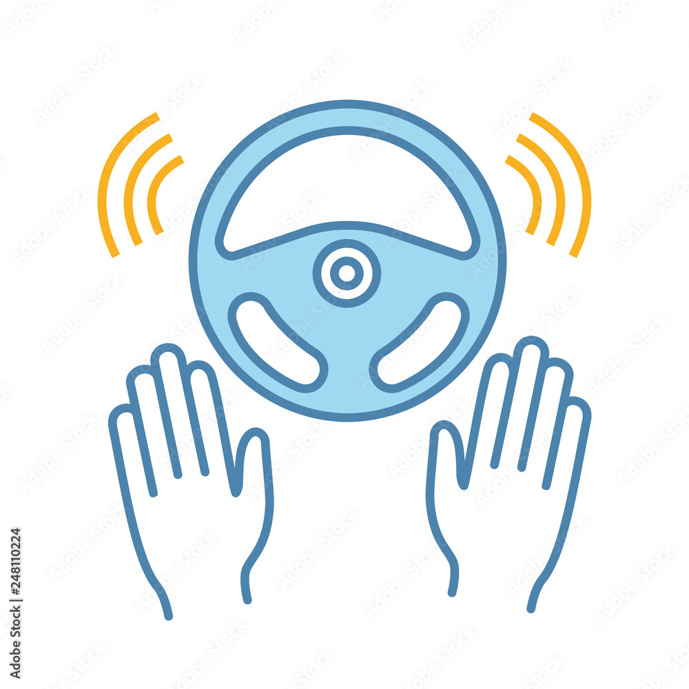 Autonomous car with full automation color icon Stock Vector | Adobe Stock