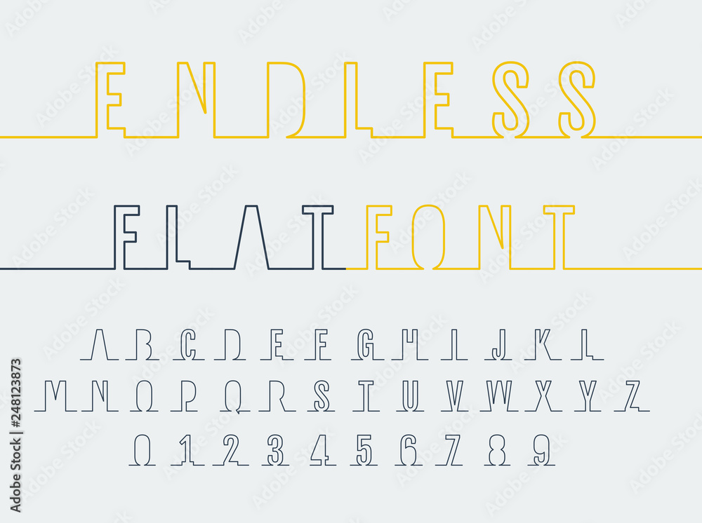 Endless font Stock Vector | Adobe Stock