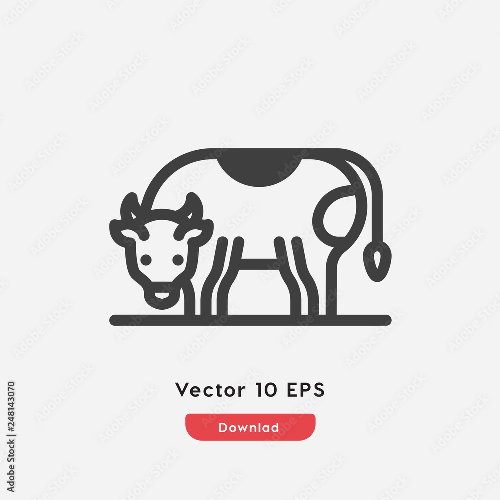 cow icon vector. Cow symbol. Cow icon vector symbol illustration design ...