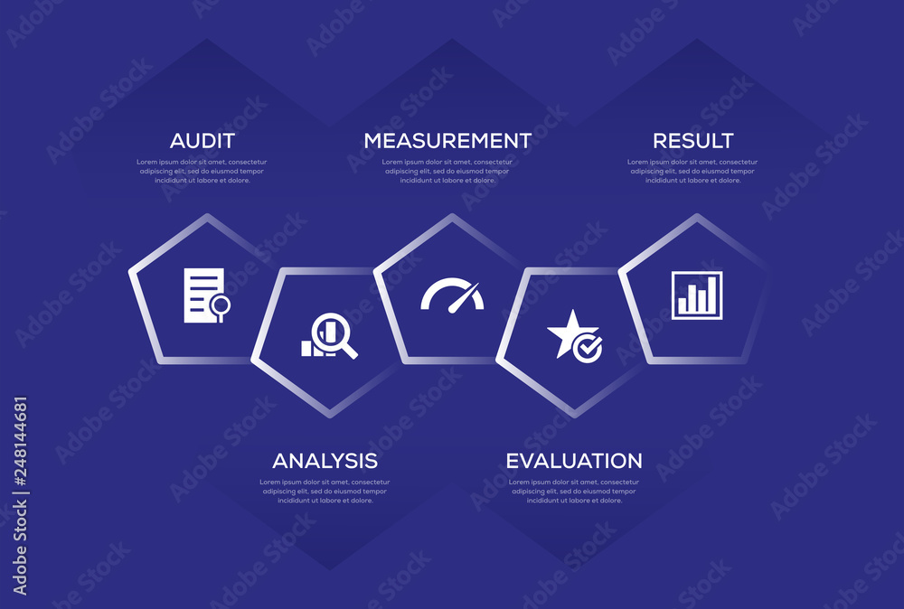 Assessment Infographic Design Stock Vector | Adobe Stock