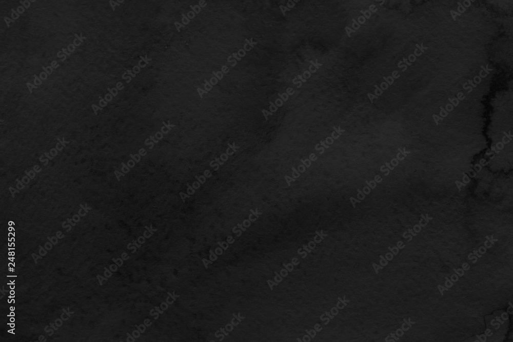 Black watercolor texture with abstract washes and brush strokes on the ...