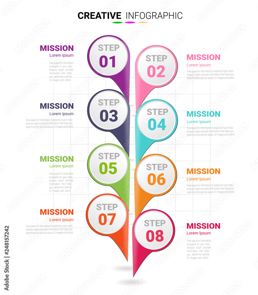 Presentation business infographic template, Abstract infographics ...