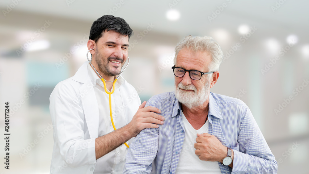 Patient visits doctor at the hospital. Concept of medical healthcare ...