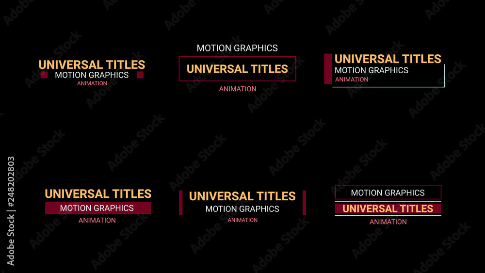 Three Line Titles Stock Template | Adobe Stock