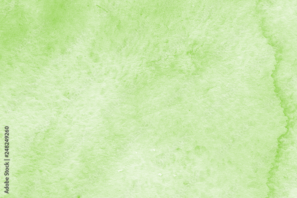 Watercolor green texture with abstract washes and brush strokes on the ...
