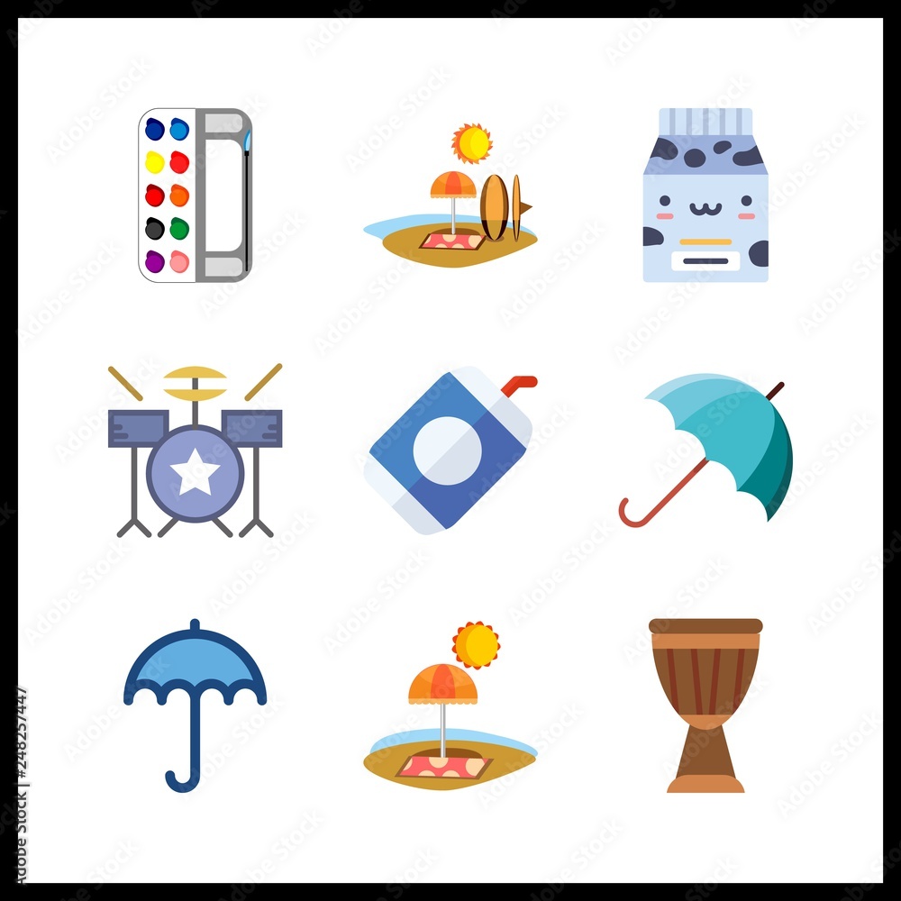 9 splash icon. Vector illustration splash set. soda and watercolor ...