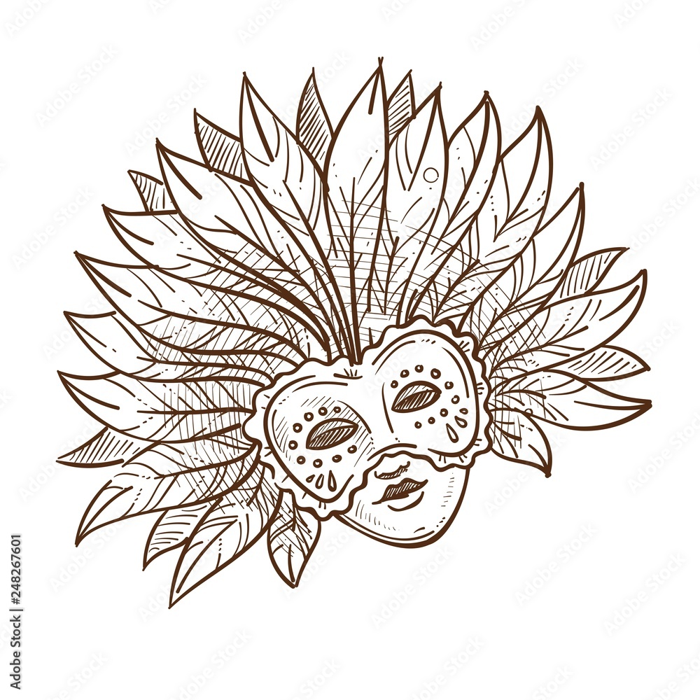 Mardi Gras Mask Sketch